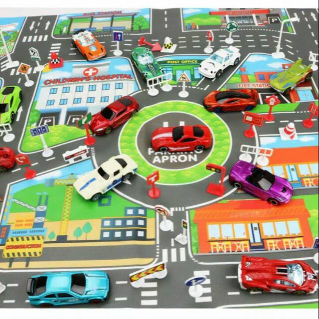 Jual Play map / map / peta / sirkuit mobil / parkir Indonesia|Shopee ...