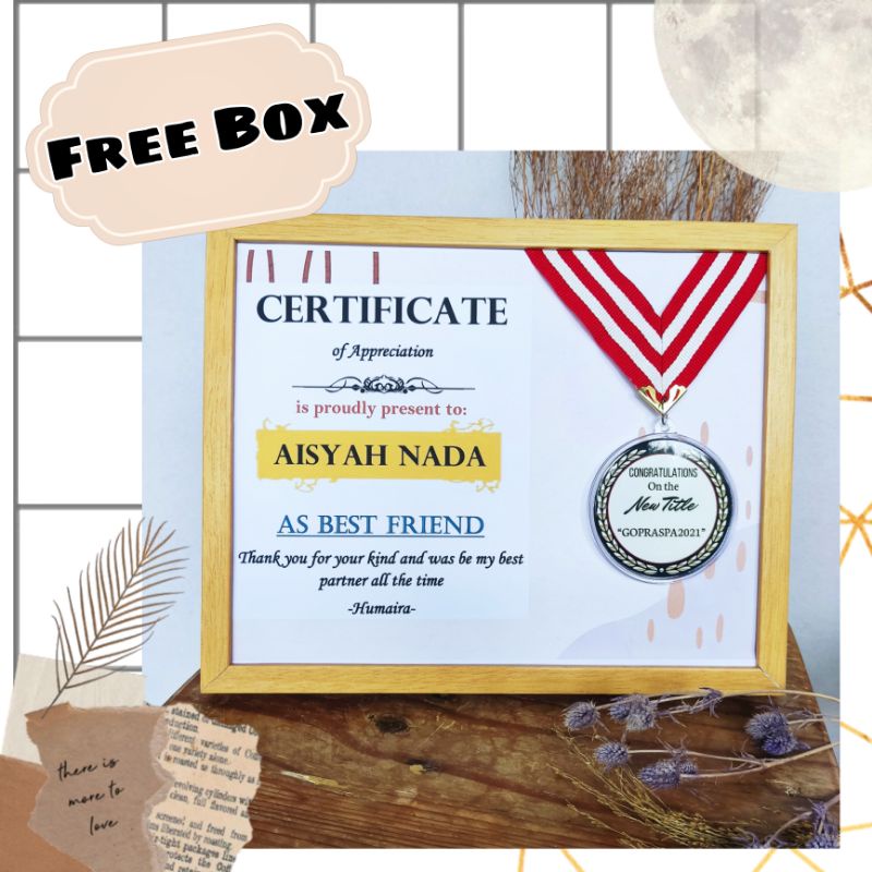 Jual SERTIFIKAT PENGHARGAAN CUSTOM DAN MEDALI AKRILIK TANPA KACA ...