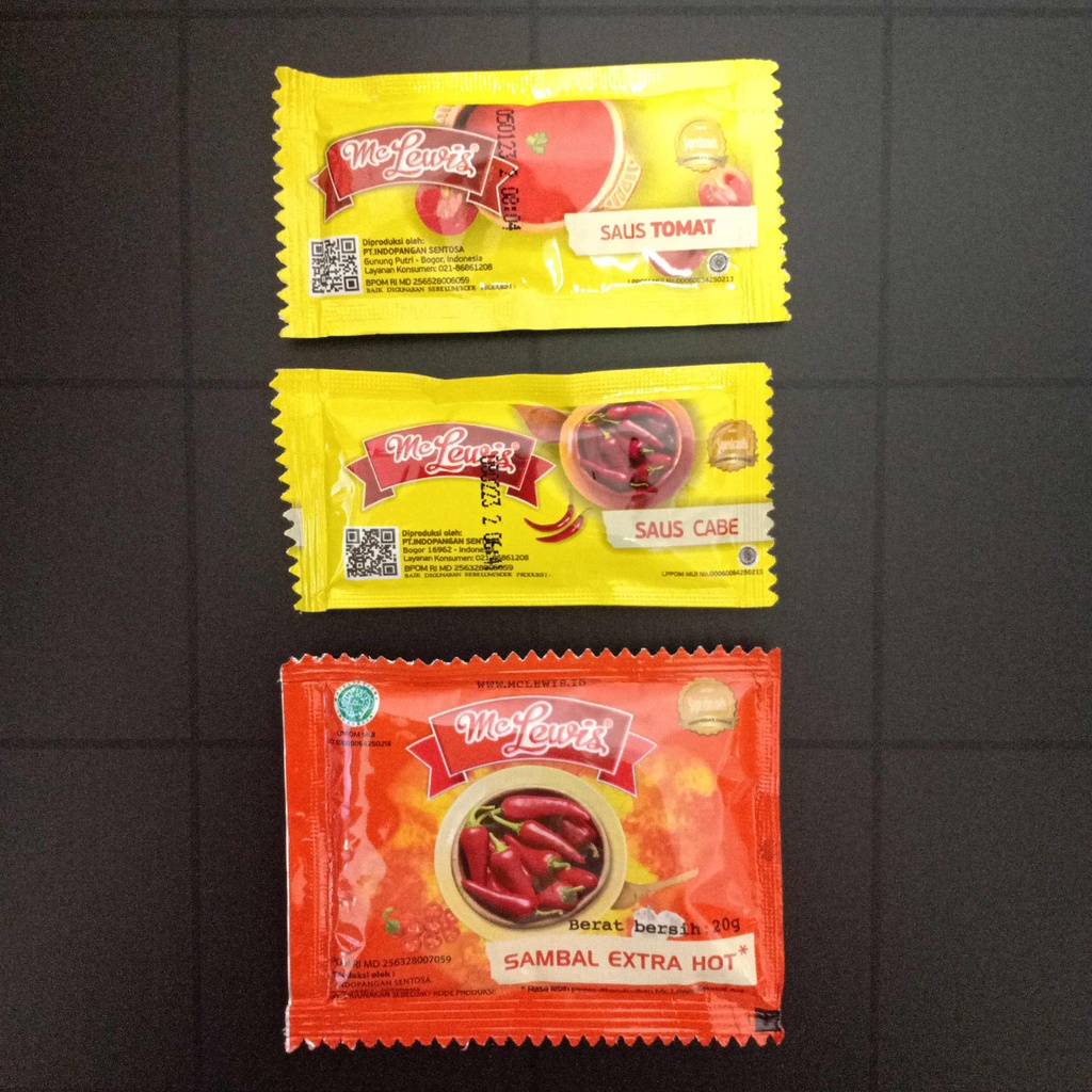 Jual Mc Lewis Saus Cabe Tomat Sachet 9gr 20gr Sambal Asli Extra Hot ... Jual Mc Lewis Saus Cabe Tomat Sachet 9gr 20gr Sambal Asli Extra Hot ...