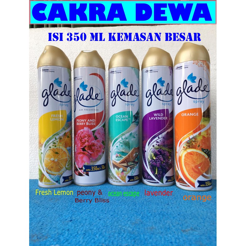 Jual GLADE Aerosol Spray Pengharum Ruangan aneka aroma kemasan 350 ml ...