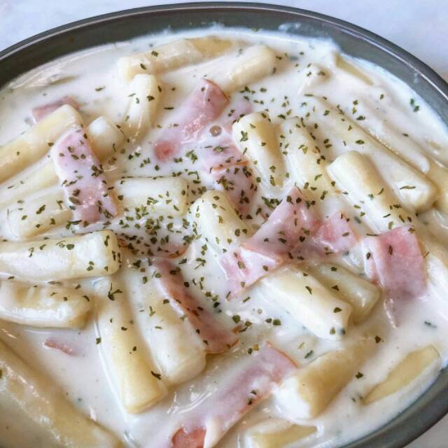 Jual Tteokbokki CARBONARA with Smoked Beef + Mozarella/Tokpoki | Shopee ...