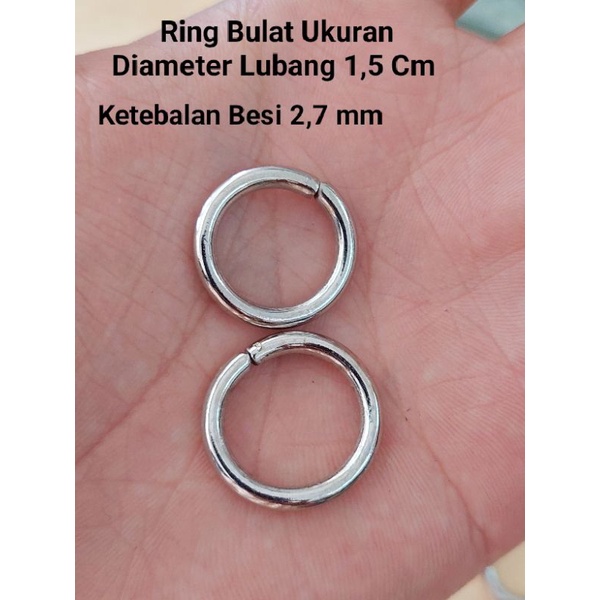 Jual Ring Besi Bulat Ring O Ukuran 1,5 Cm Ketebalan Besi 2,7 mm Warna ...