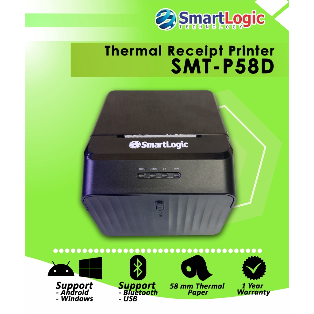 Jual Smartlogic SMT-P58D | Thermal Printer Desktop Bluetooth | Shopee Indonesia