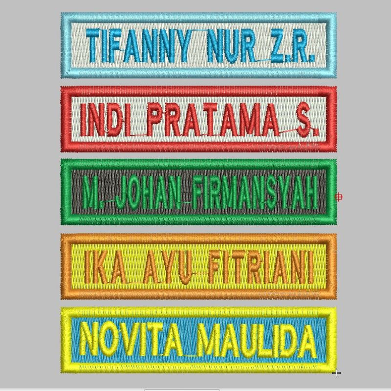 Jual Bed Nama Bordir Warna Bentuk Kotak | Shopee Indonesia