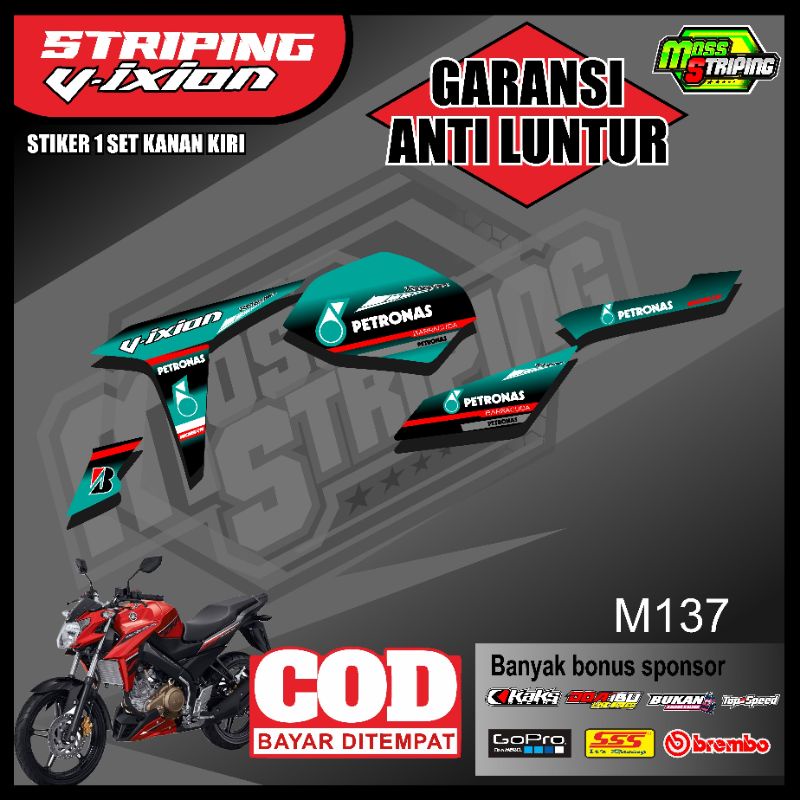 Jual Stiker Striping Motor Yamaha New Vixion Advance / Viksen / Vixsen ...