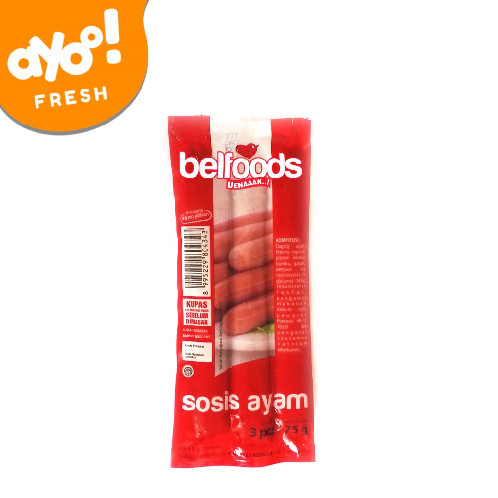 Jual Belfoods Uenaak Sosis Ayam 75 g Pack | Shopee Indonesia
