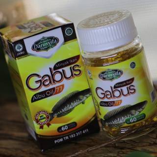 Jual Kapsul Gabus Minyak Ikan Gabus Albumin Kutuk Albuoil 77 Darusyifa isi 60 kapsul / Albumex ...
