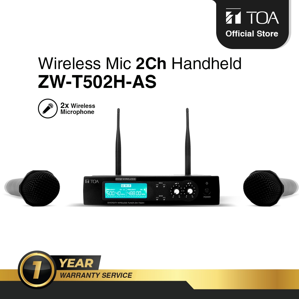 Jual TOA ZW-T502H-AS Wireless Mic 2ch Handheld | Shopee Indonesia