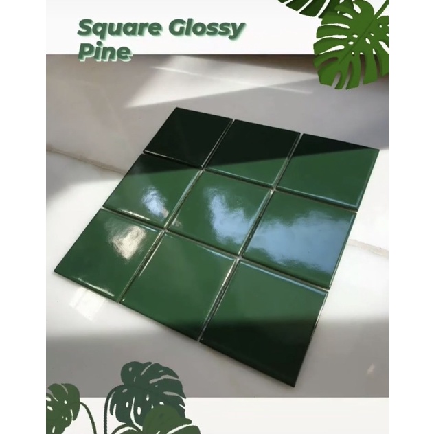 Jual Mossaic Mozza Square Glossy Pine Mozaik keramik hijau | Shopee ...