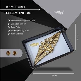 Jual WING SELAM TNI - AL PDH BRIVET BREVET PIN SELAM TNI - AL | Shopee ...