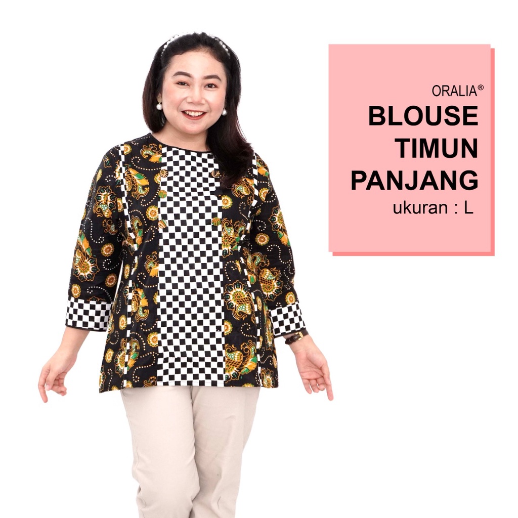 Jual Atasan Batik Blouse Big Size Wanita Jumbo Ld 88 Sampai Dengan Ld