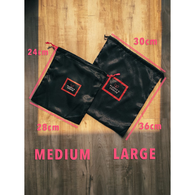 Jual Pluffyschoice Pouch Hitam Satin Pouch Serbaguna Indonesia|Shopee ...