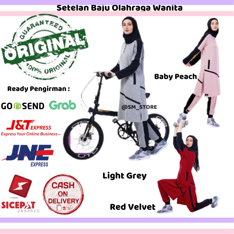 Jual Setelan Baju Olahraga Senam & Yoga Wanita Muslimah| Set Baju ...