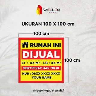 Jual WELLEN PRINT - Cetak Spanduk Rumah Dijual / Ruko Disewakan ...