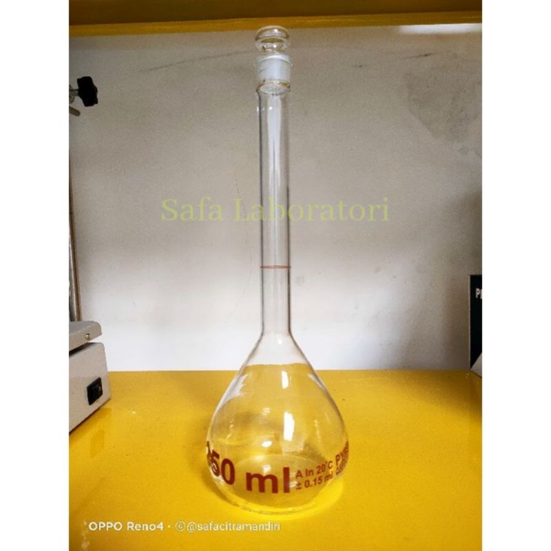 Jual Labu Ukur 250ml / Volumetric Flask 250ml Pyrex | Shopee Indonesia