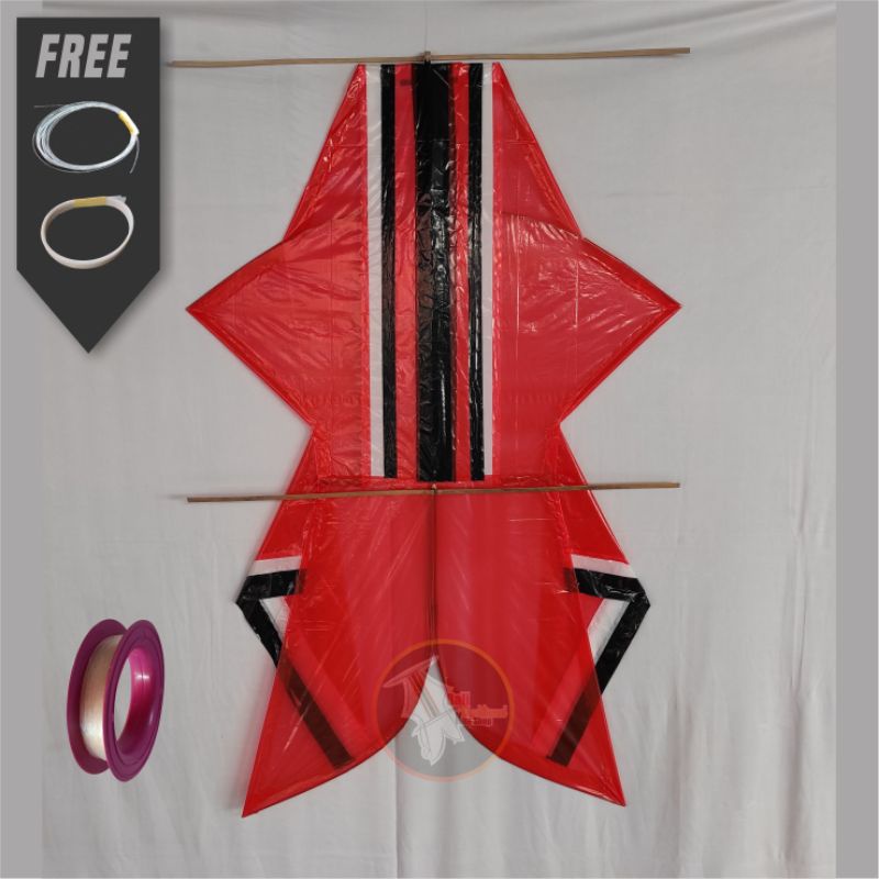 Jual layangan bebean knockdown + tali & spool (lebar sayap 90cm ...