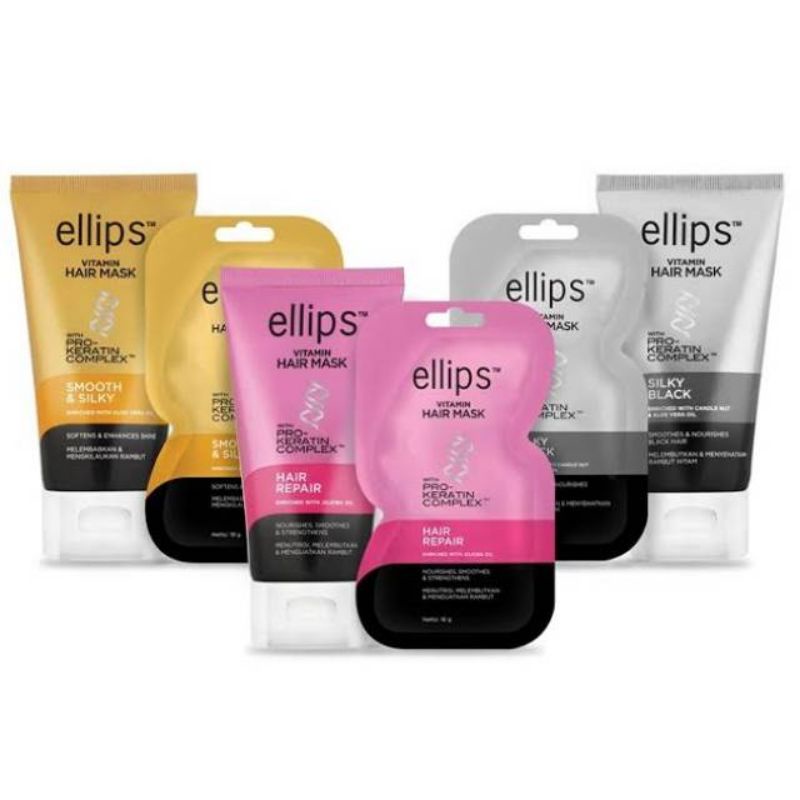 Jual ELLIPS Vitamin Hair Mask Pro Keratin 18g SASET | Shopee Indonesia