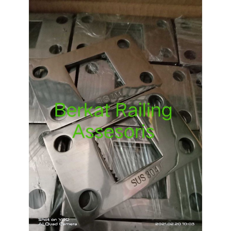 Jual Plandes/tatakan tapak tiang railing stainless, 304 | Shopee Indonesia