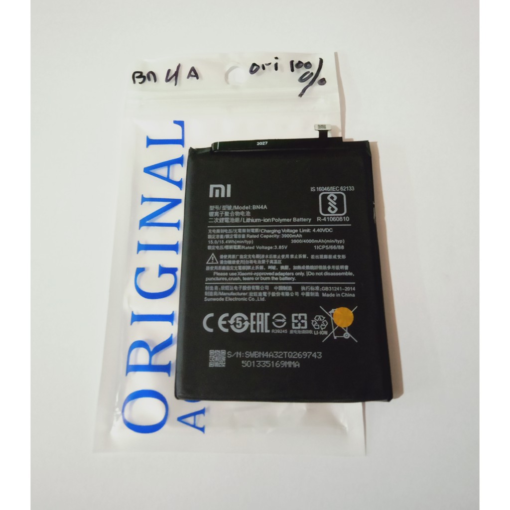 Jual BATTERAY BATTRE BATRE XIAOMI REDMI NOTE 7/NOTE 7 PRO BN4A ORIGINAL ...