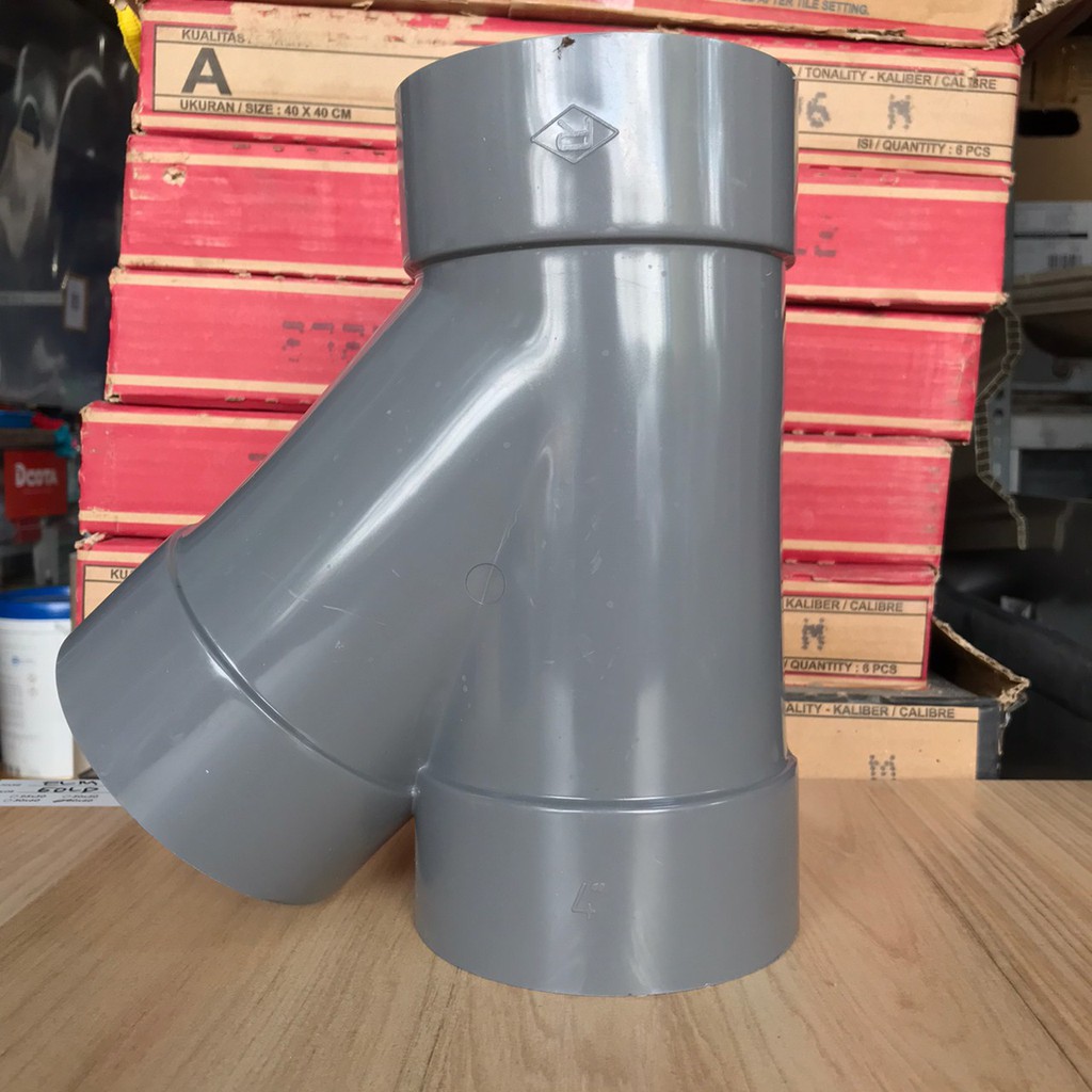 Jual Tee Y 45° RUCIKA 4" inch D-Y PVC / Y Branch / TY 45 derajat D Y 4 ...