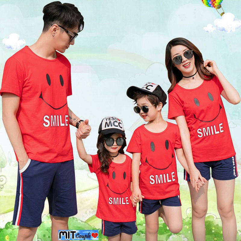 Jual BAJU PASANGAN KAPEL KELUARGA | FAMILY COUPLE SMILE 2ANAK | Shopee ...
