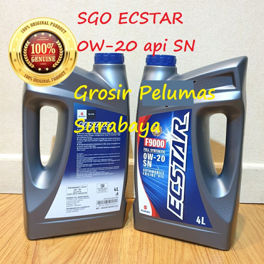 Jual Oli Mesin ORIGINAL Full Synthetic Suzuki SGO ECSTAR F9000 0w-20 0W ...