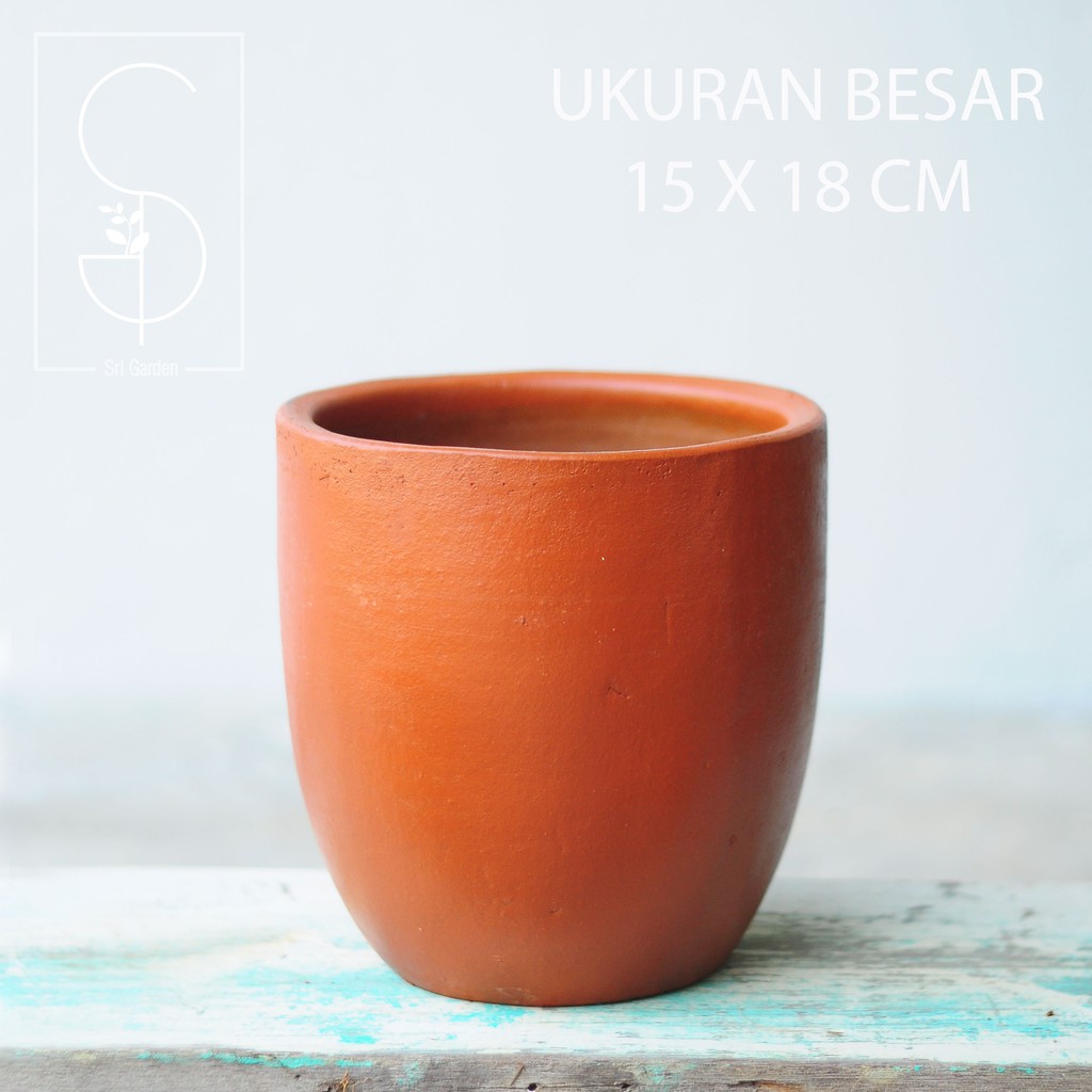 Jual POT NYAI Bulat Besar - Pot terracota / pot gerabah / pot kaktus ...