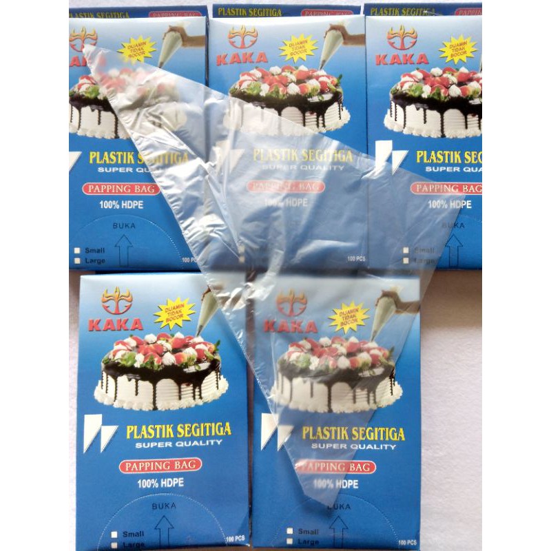 Jual Plastik Segitiga / Papping Bag Untuk Menghias Kue ( isi 100pcs ...