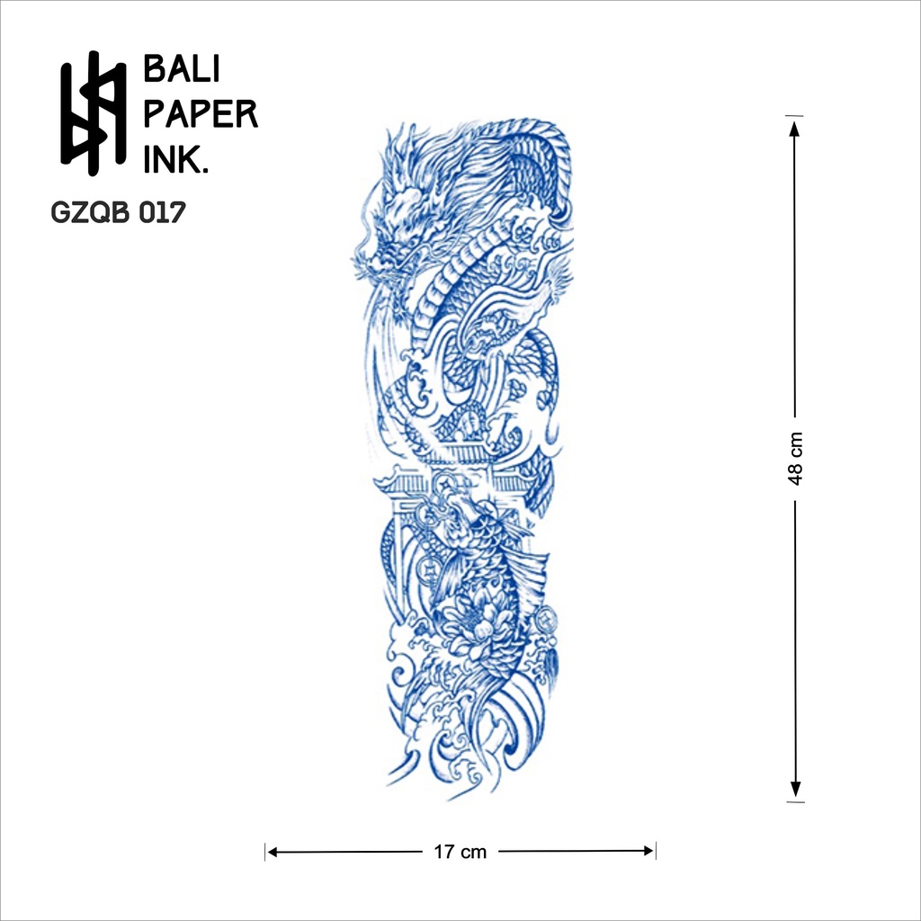 Jual Bali Paper Ink Premium Fullarm Temporary Tattoo - Tato Full Tangan ...