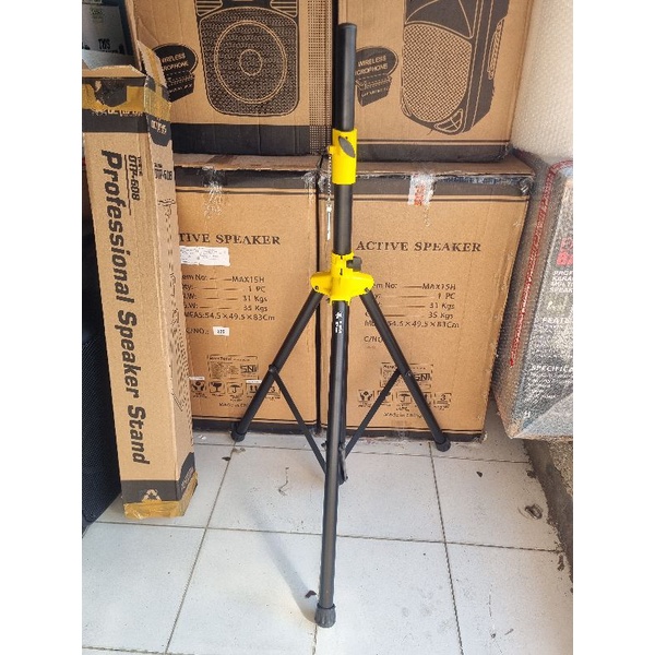 Jual Stand Speaker Besi Tebal Kuning / Tripod Speaker Aktif Portable ...