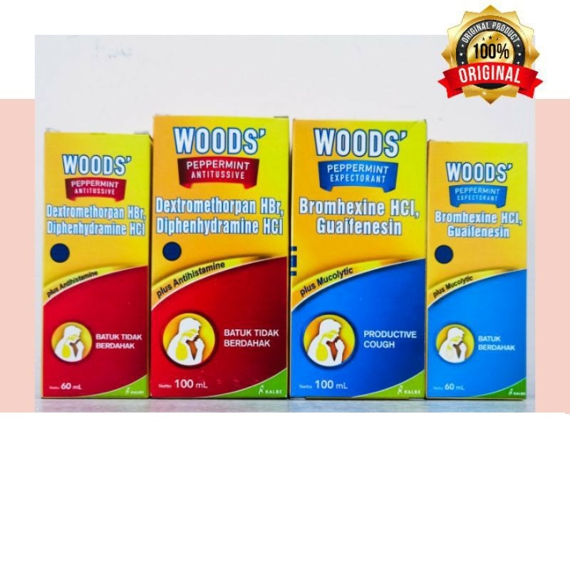 Jual WOODS SYRUP OBAT BATUK ANTITUSSIVE 100 ML MERAH | Shopee Indonesia