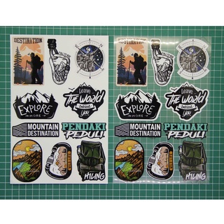Jual stiker motor aesthetic sticker pack pegunungan/pemandangan/gunung ...