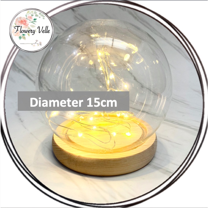 Jual Globe Glass Dome Bulat Besar Kubah Kaca Kosong Bola Kaca Glass ...