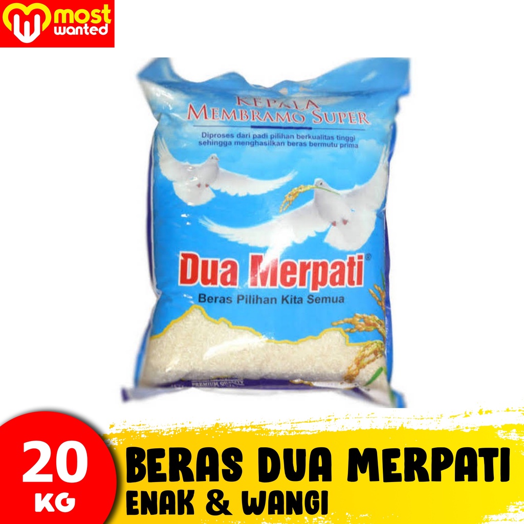 Jual Beras Merpati Sulawesi Enak dan Wangi Putih Bersih 20 KG | Shopee ...