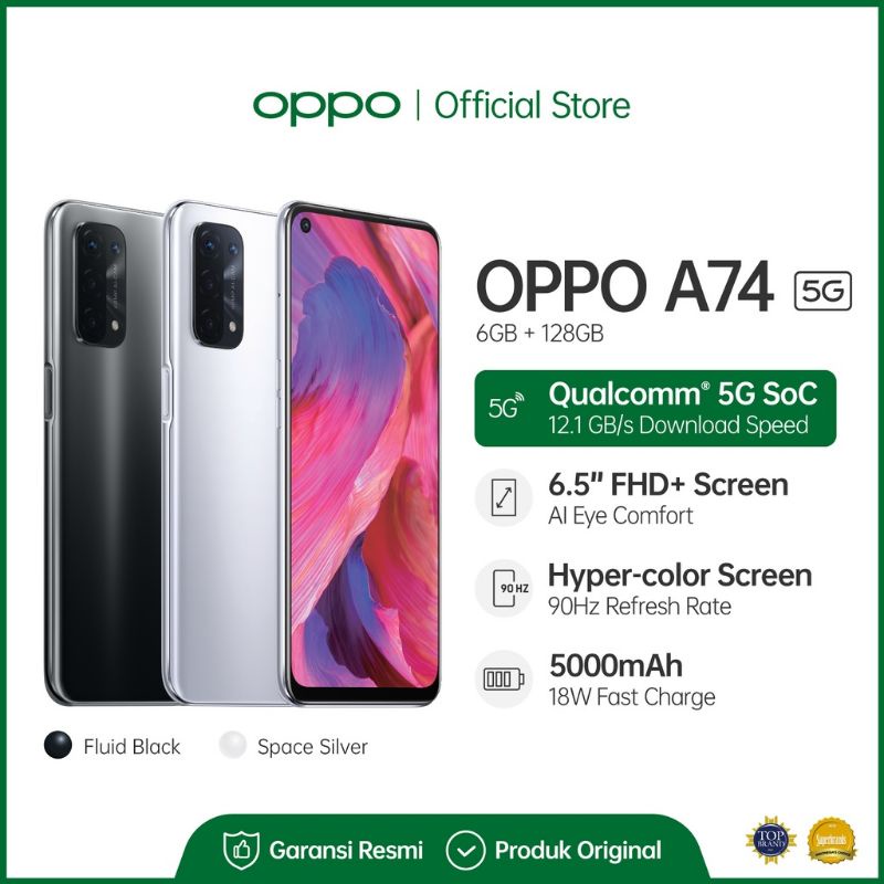 Jual OPPO A74 5G 6/128 Garansi resmi | Shopee Indonesia