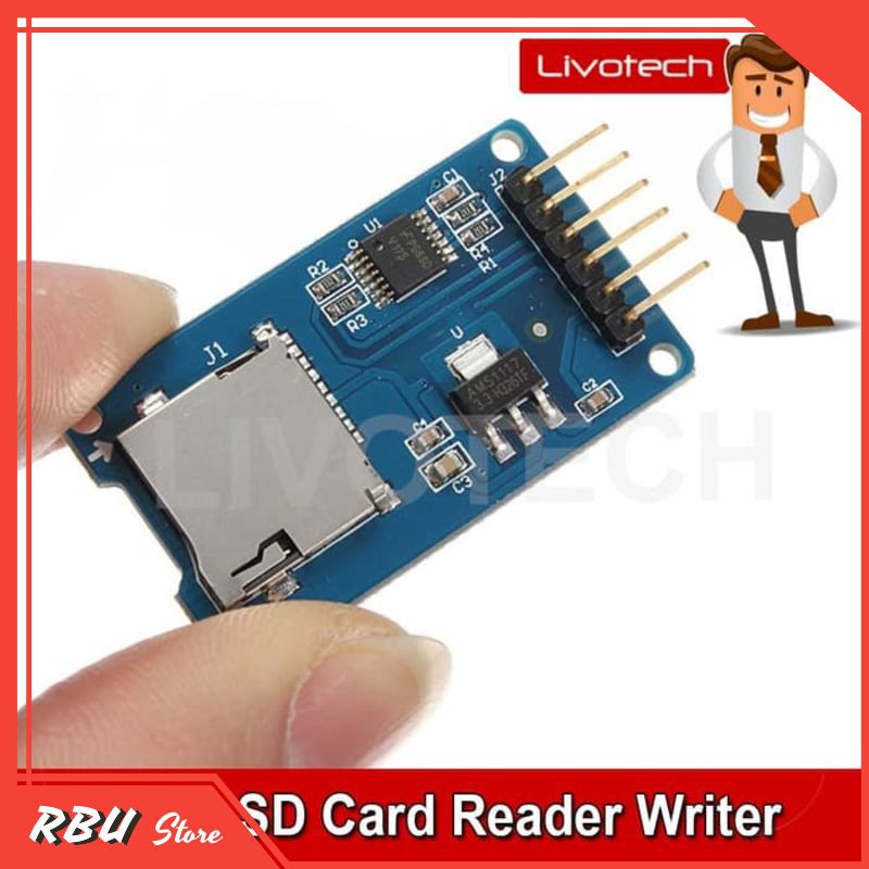 Jual CARD READER MICRO SD WRITER MODULE ARDUINO MODUL PEMBACA READ ...