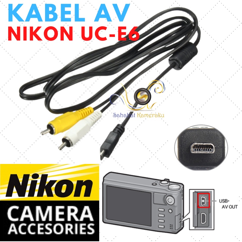 Jual Kabel AV UC-E6 Camera Nikon, Sony, Panasonic, Fujifilm, Olympus ...