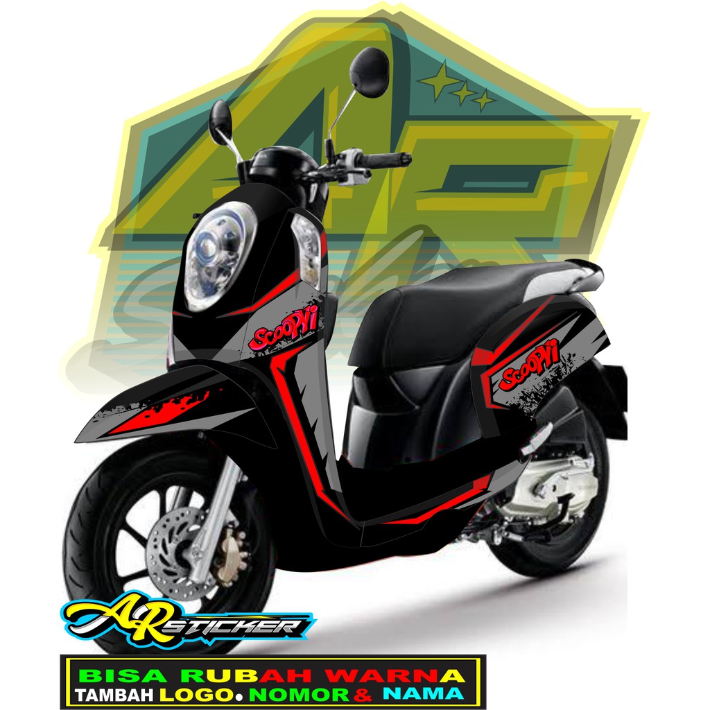 Decal scoopy Decal Scoopy full body Full Blok Decal Scopy Dekal Stiker ...