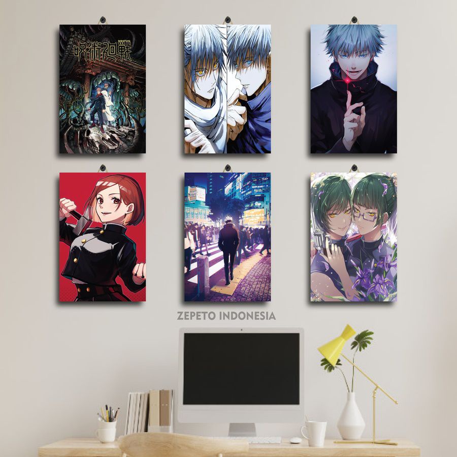 Jual POSTER KAMAR ANIME GAMBAR TOKOH JUJUTSU KAISEN 20X30 7GIOM/ZZK3M ...