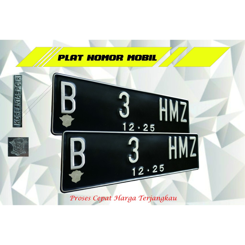 Jual Plat nomor mobil standar (2pc) | Shopee Indonesia