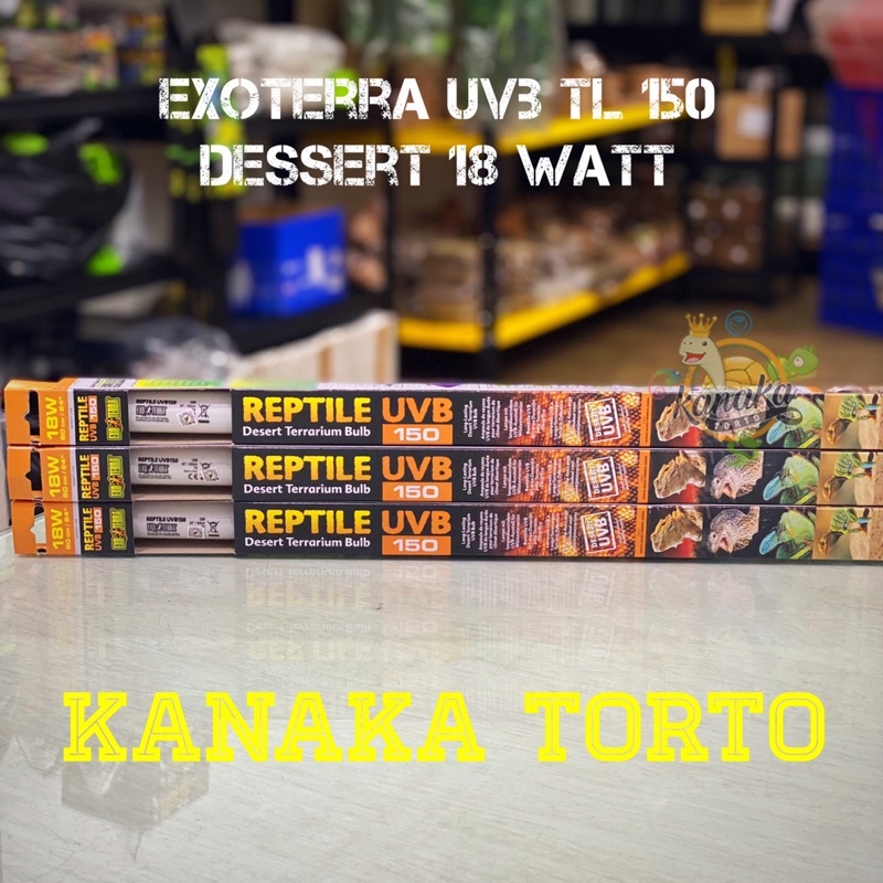 Jual Exoterra UVB 150 TUBE TL Lamp Dessert 60 cm 18 w Lampu Reptil Kura Kadal Torto Sulcata ...