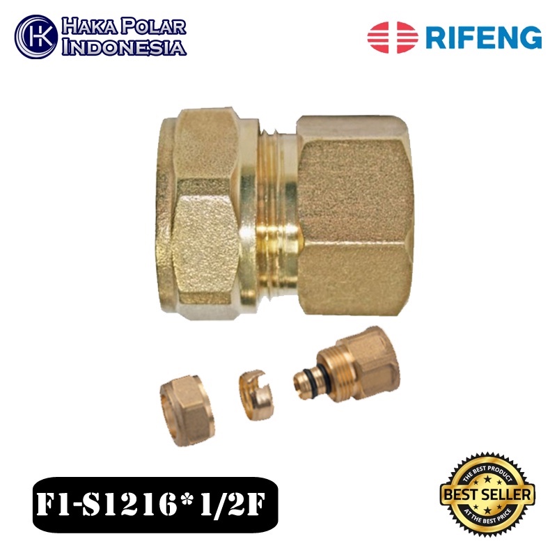 Jual Female Straight Union Fitting Drat Dalam Uk. 1216*1/2 Inch Rifeng ...