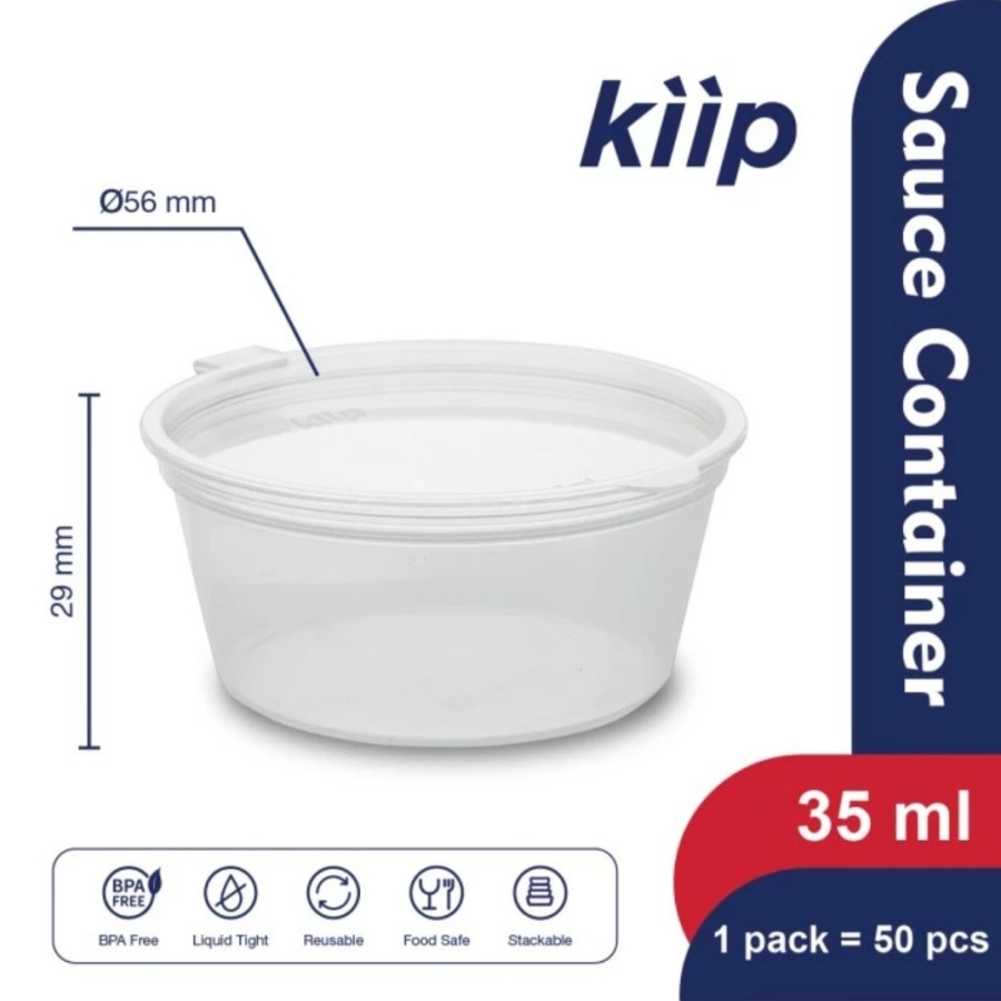 Jual KIIP Saos Container 35ml / Tempat Saos Sambal / Sauce Cup | Shopee ...