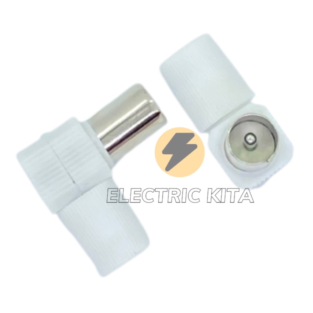 Jual Jack Jek Jak Antena TV Model L Plastik / Colokan Anten TV Bengkok ...