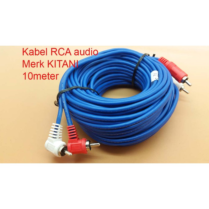 Jual Kabel 2 jalur AUDIO RCA 2 K 2 Male 10meter Merk KITANI ( Cable RCA ...
