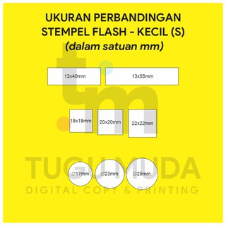 STEMPEL FLASH / STAMP WARNA CUSTOM - GRATIS DESIGN - UKURAN KECIL (S ...