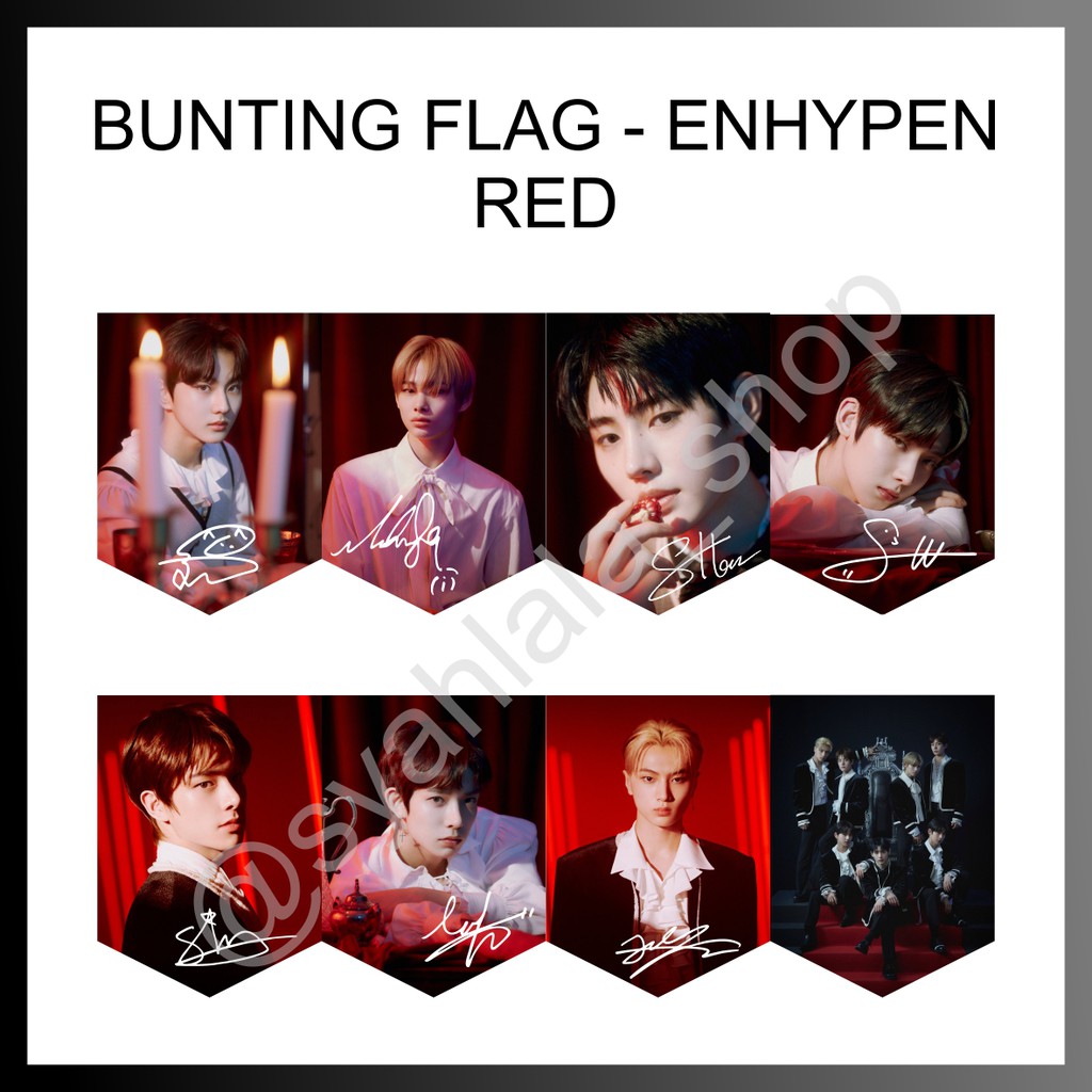 BUNTING FLAG ENHYPEN DENGAN TANDA TANGAN | Shopee Indonesia