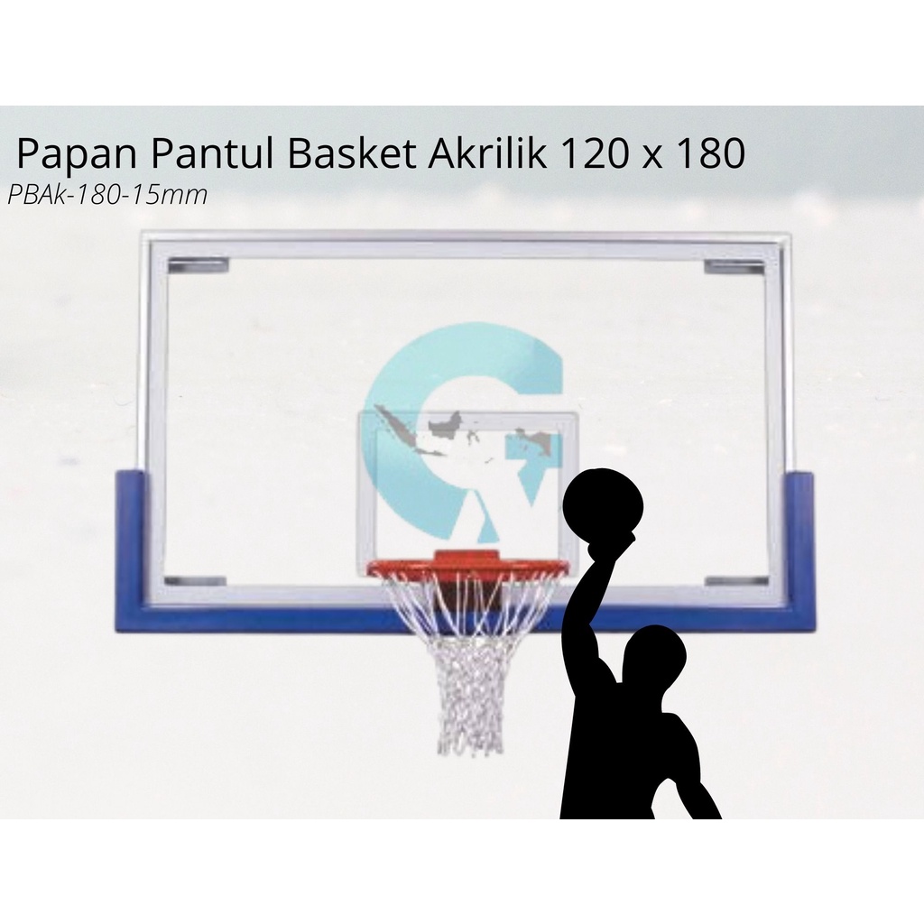 Jual Papan Pantul Ring Basket Akrilik 15 mm 1200 x 1800 Professional ...