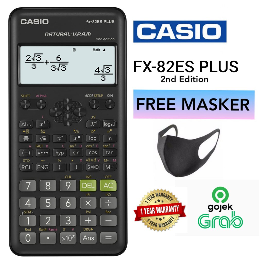 Jual KALKULATOR SCIENTIFIC CASIO FX 82ES PLUS 2 ORI Indonesia|Shopee ...