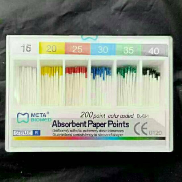 paper point assorted dental / paper point gigi #15-40 | Shopee Indonesia